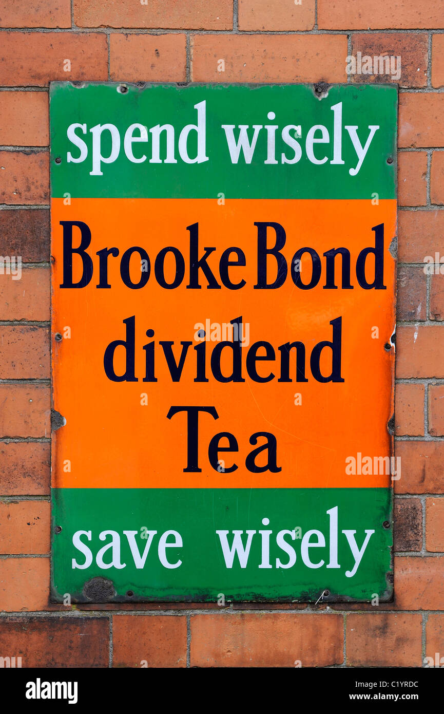 old brook bond tea sign england uk Stock Photo - Alamy