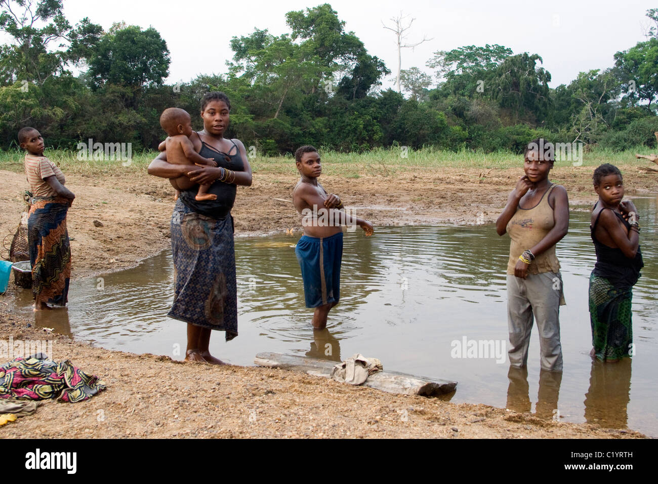 Pygmies ,Betou,Ubangi River,Republic of Congo Stock Photo - Alamy