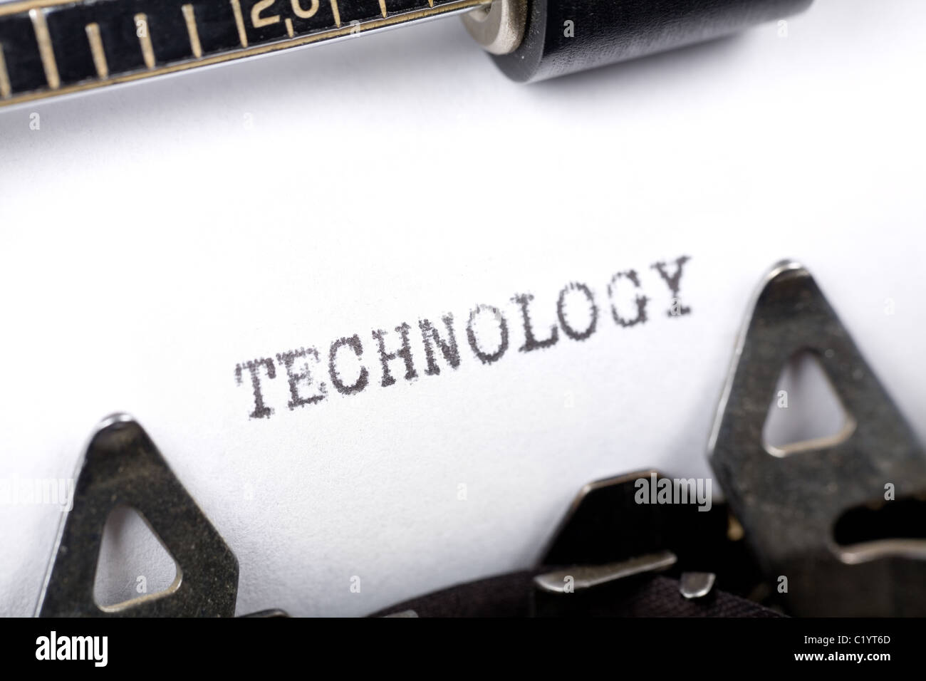 Typewriter close up shot, concept of Technology Stock Photo - Alamy