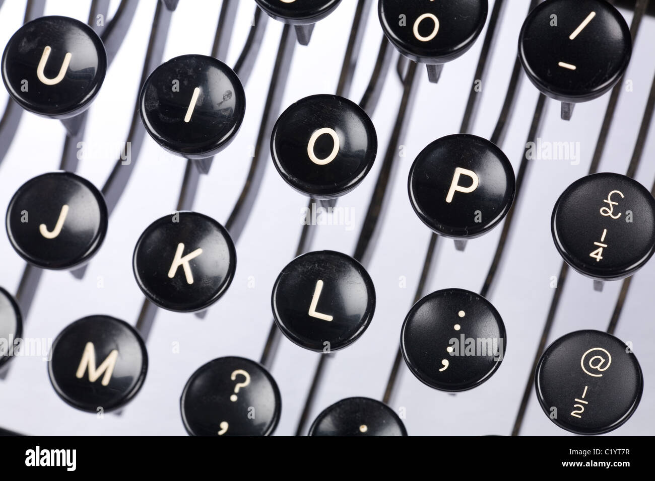 Typewriter keyboard close up shot Stock Photo - Alamy