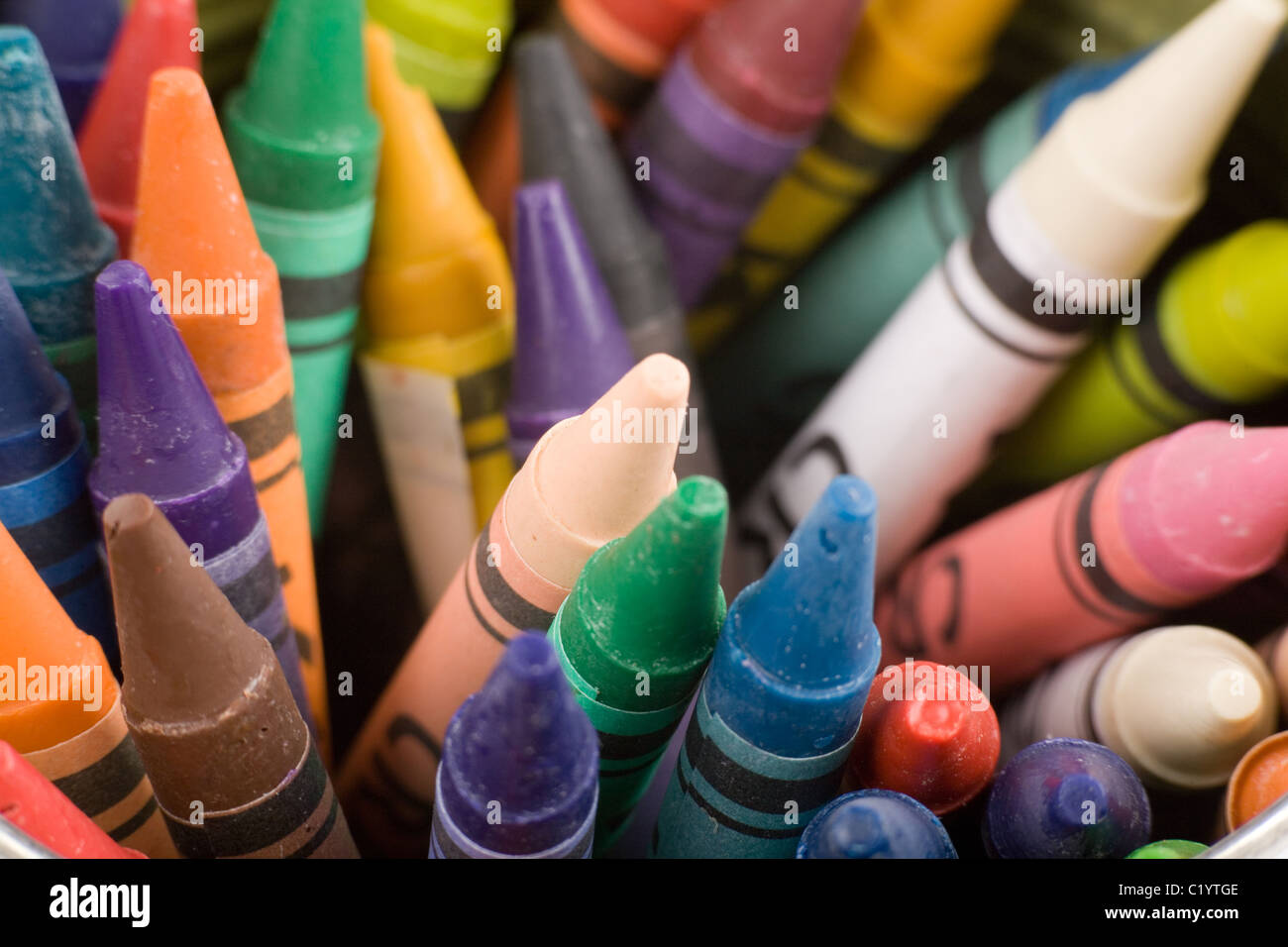 colorful Crayon close up shot Stock Photo - Alamy