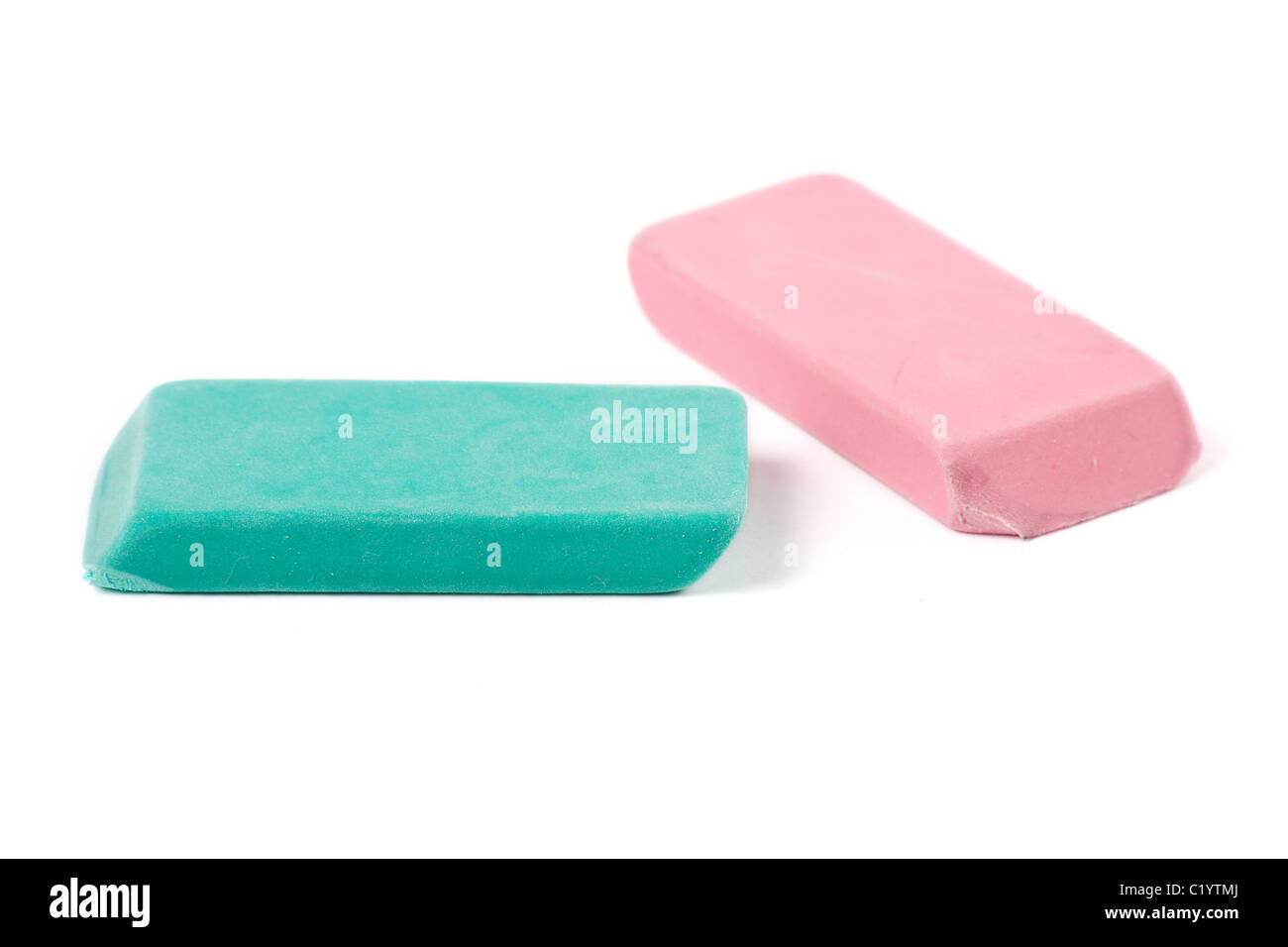 pencil eraser with white background Stock Photo - Alamy
