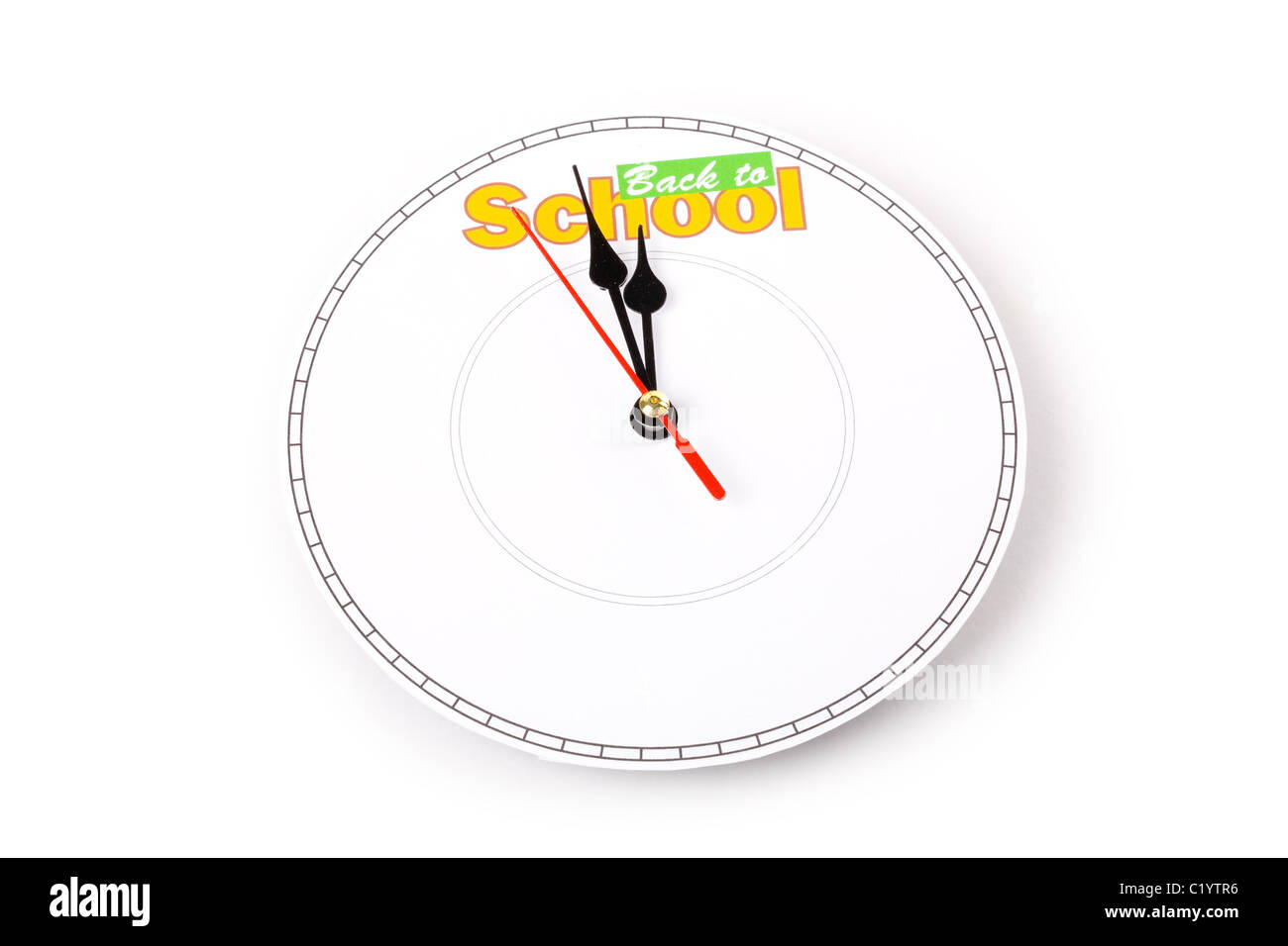 clock face, concept of back to school Stock Photo - Alamy