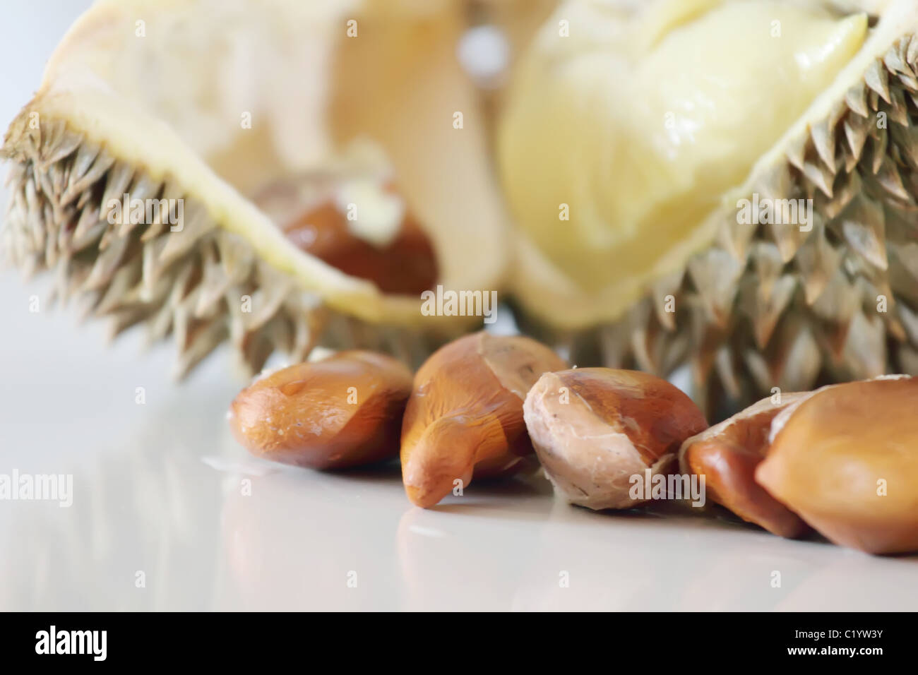 Closeup on durian seeds hi-res stock photography and images - Alamy