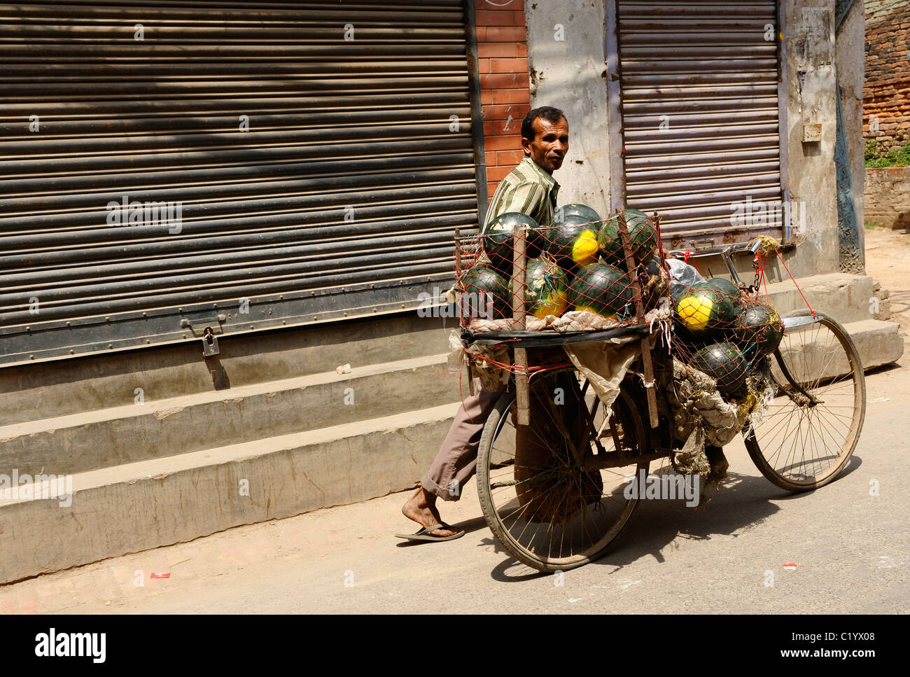 Nepalese Water Melon Vendor Peoples Lives The Nepalis Life In