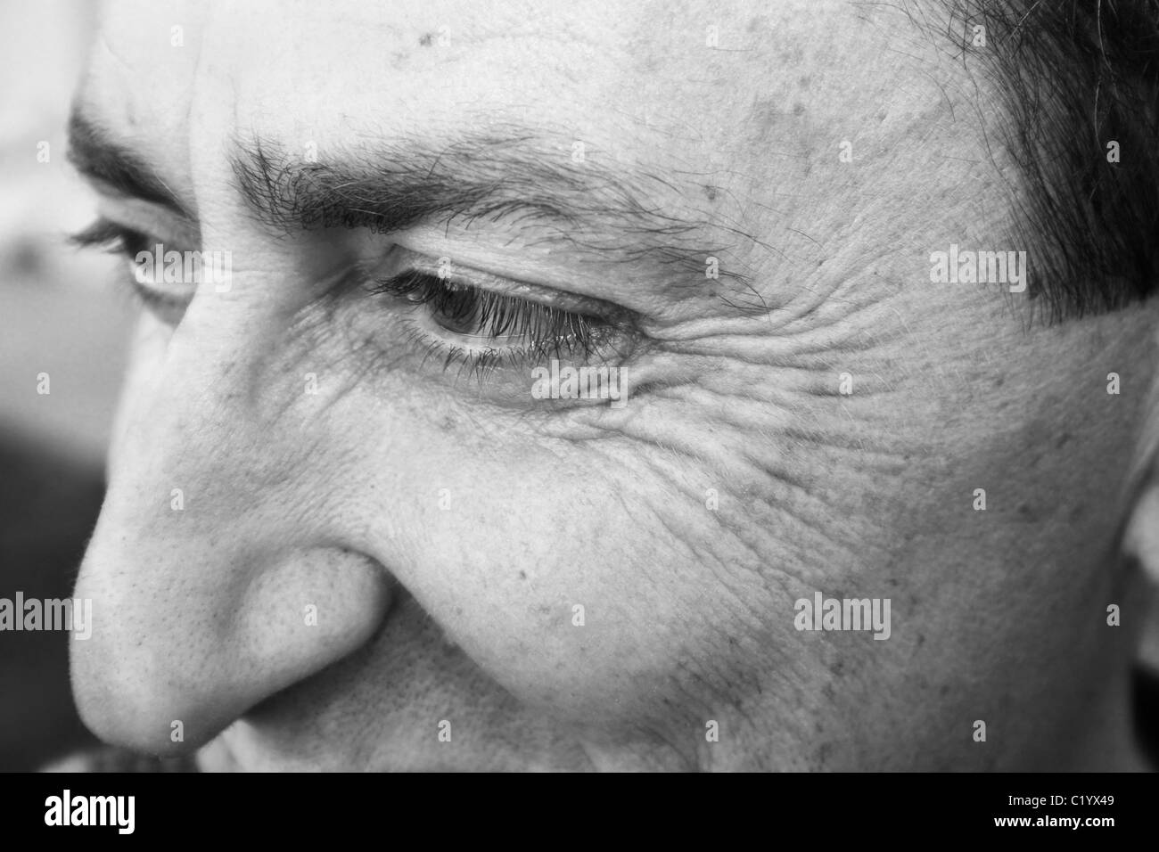 Man closeup horizontal portrait Stock Photo - Alamy