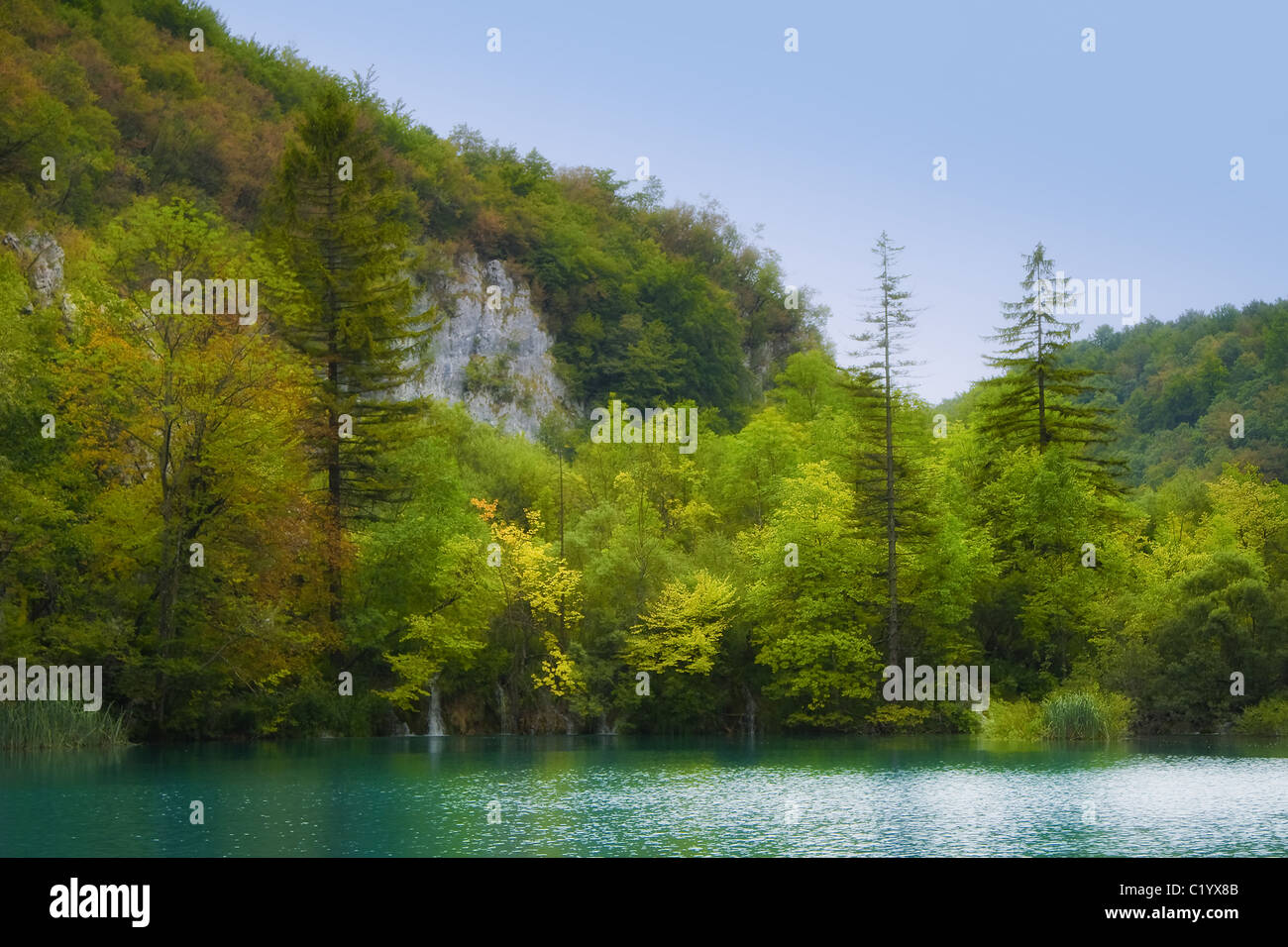 Landscape of a beautiful lake Stock Photo - Alamy