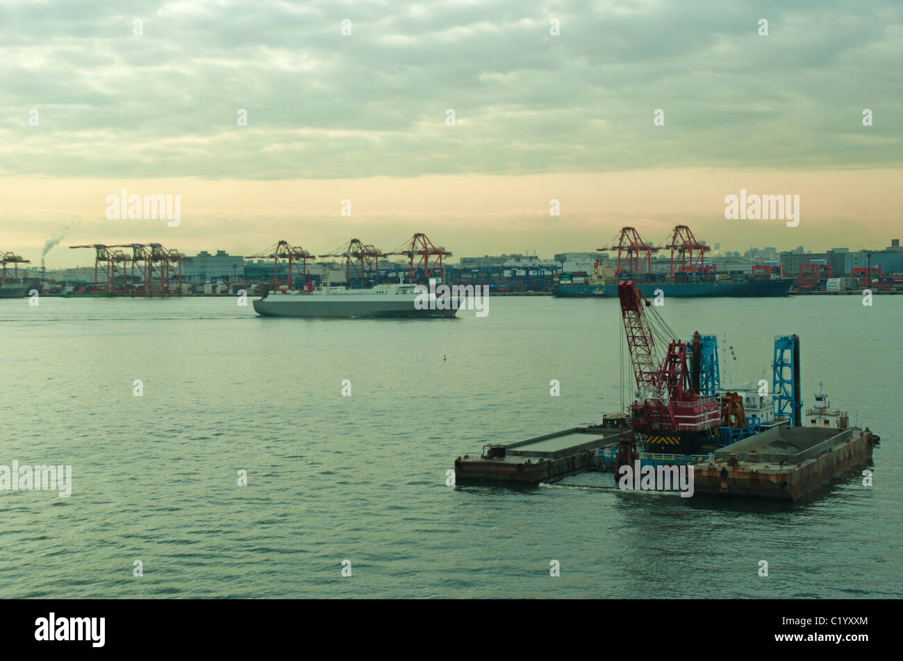 container terminal at Tokio Japan Stock Photo - Alamy