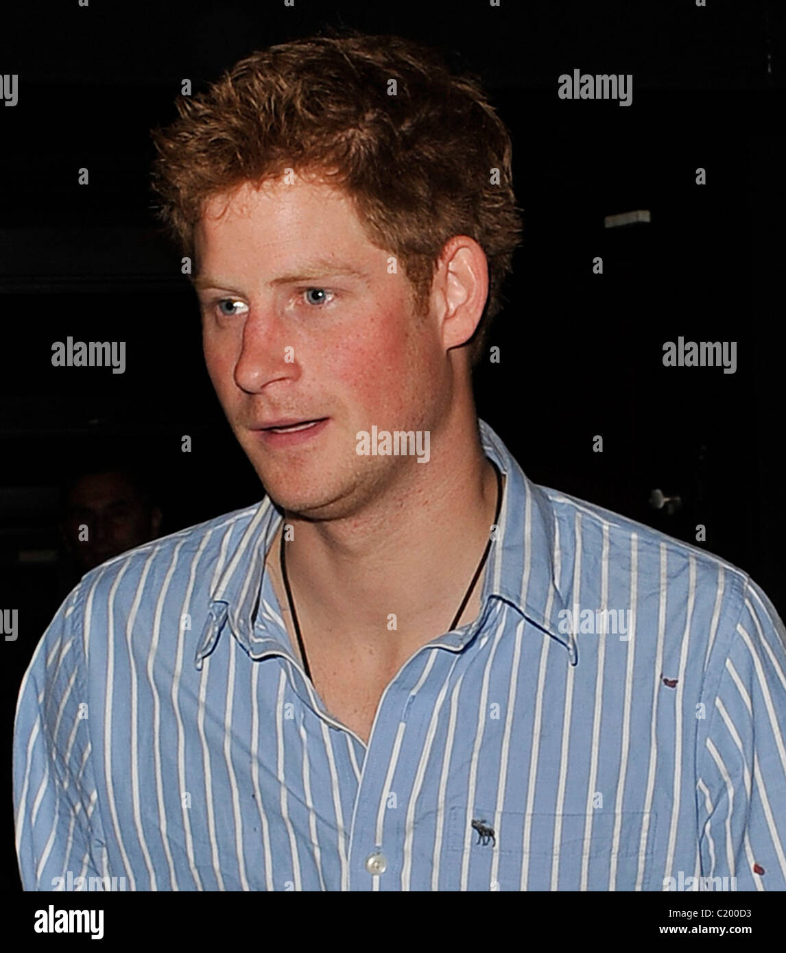 Prince Harry leaving Raffles Night club after celebrating his 25th ...