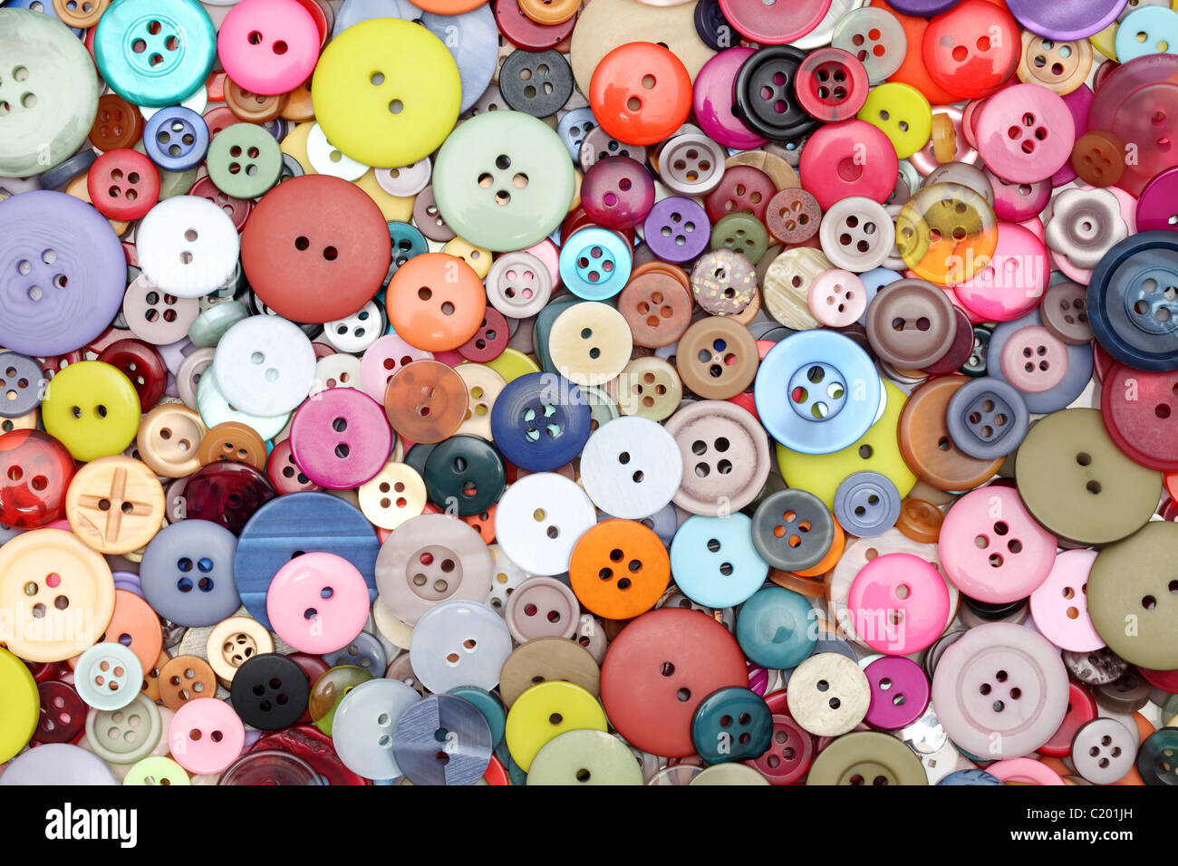 Assorted buttons as colorful background. Sewing accessories Stock Photo ...