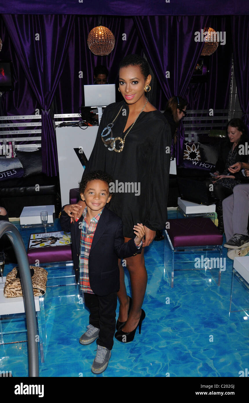 Solange Knowles and son Daniel Julez Smith Mercedes-Benz IMG New York ...