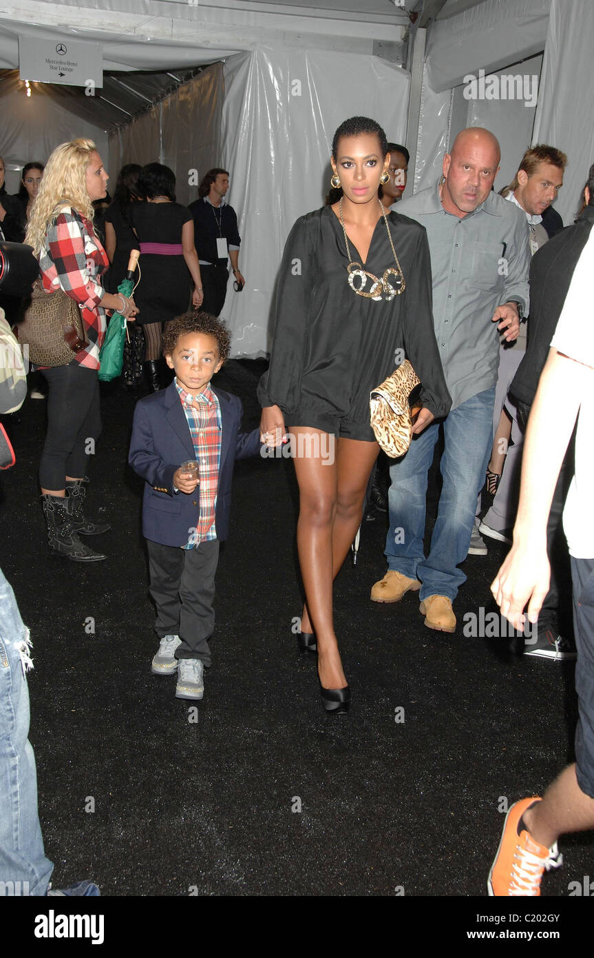 Solange Knowles and son Daniel Julez Smith Mercedes-Benz IMG New York ...
