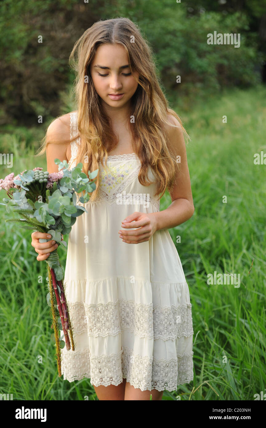 Australian Model in field Stock Photo - Alamy