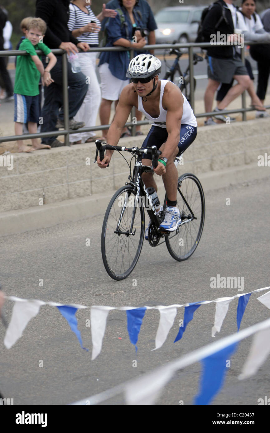 Mario Lopez competes in the Malibu Triathlon. Malibu, California - 13. ...