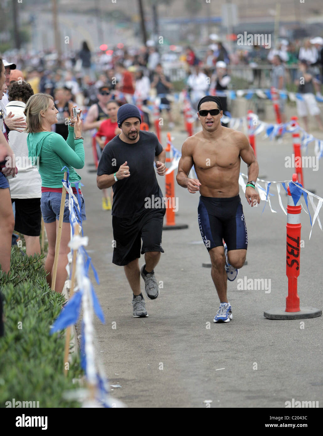 Mario Lopez competes in the Malibu Triathlon. Malibu, California - 13. ...
