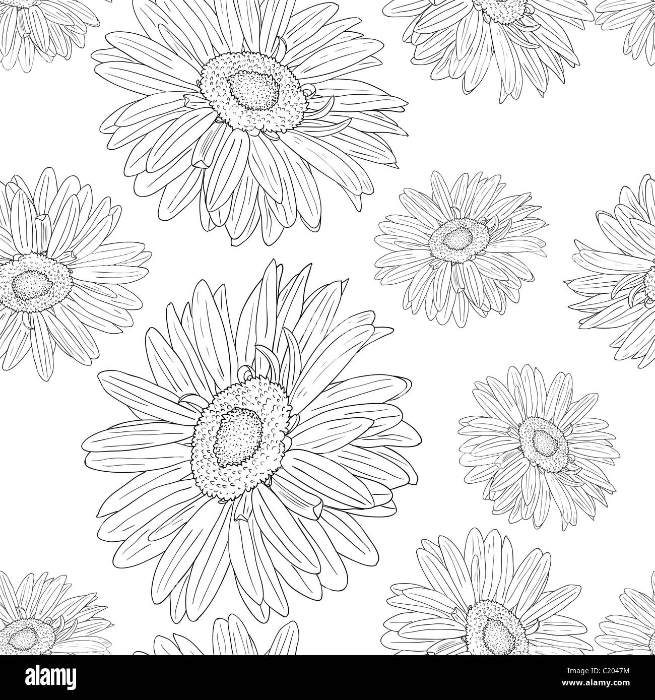 Seamless wallpaper with beautiful flowers Stock Photo - Alamy