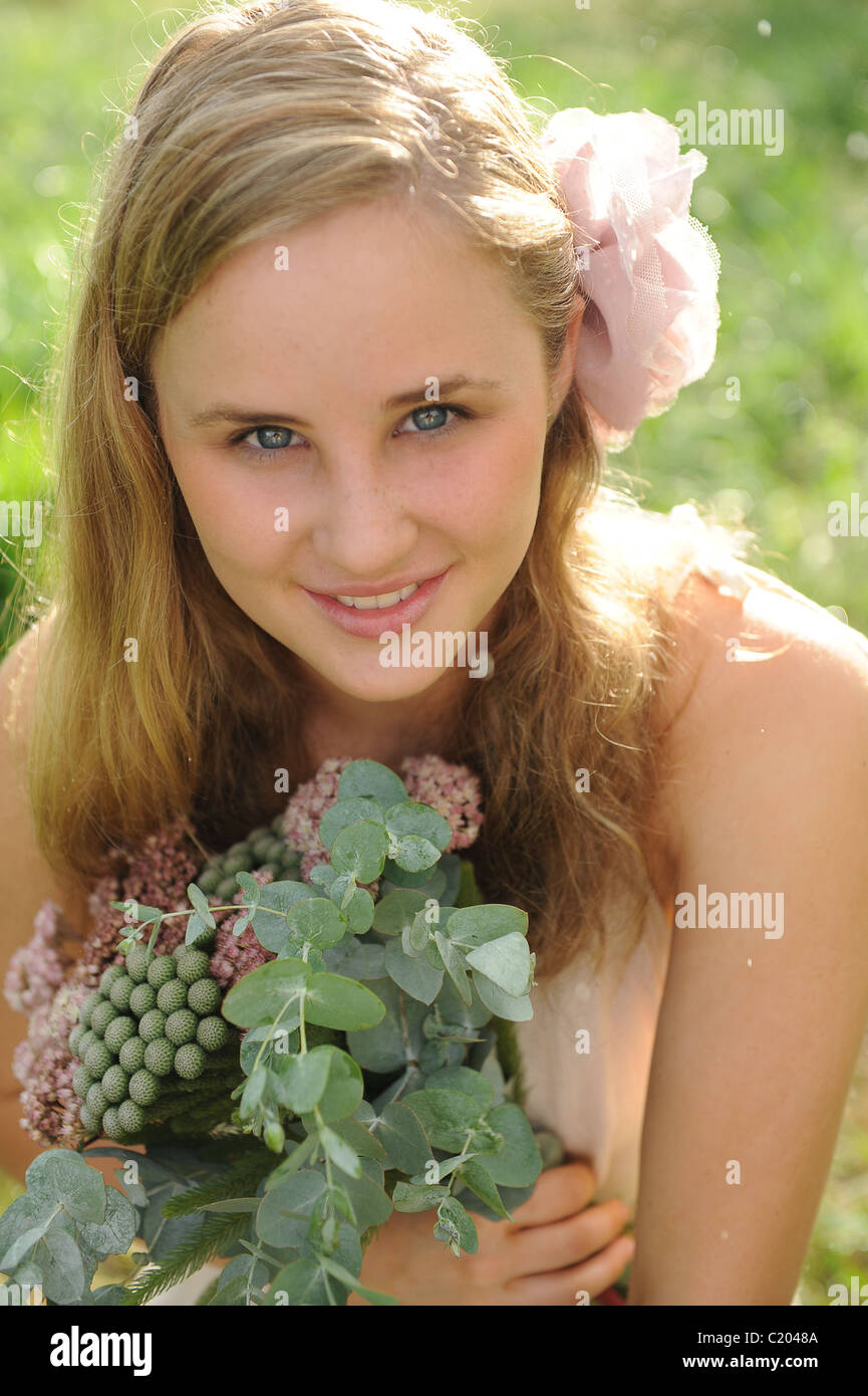 Australian Model in field Stock Photo - Alamy