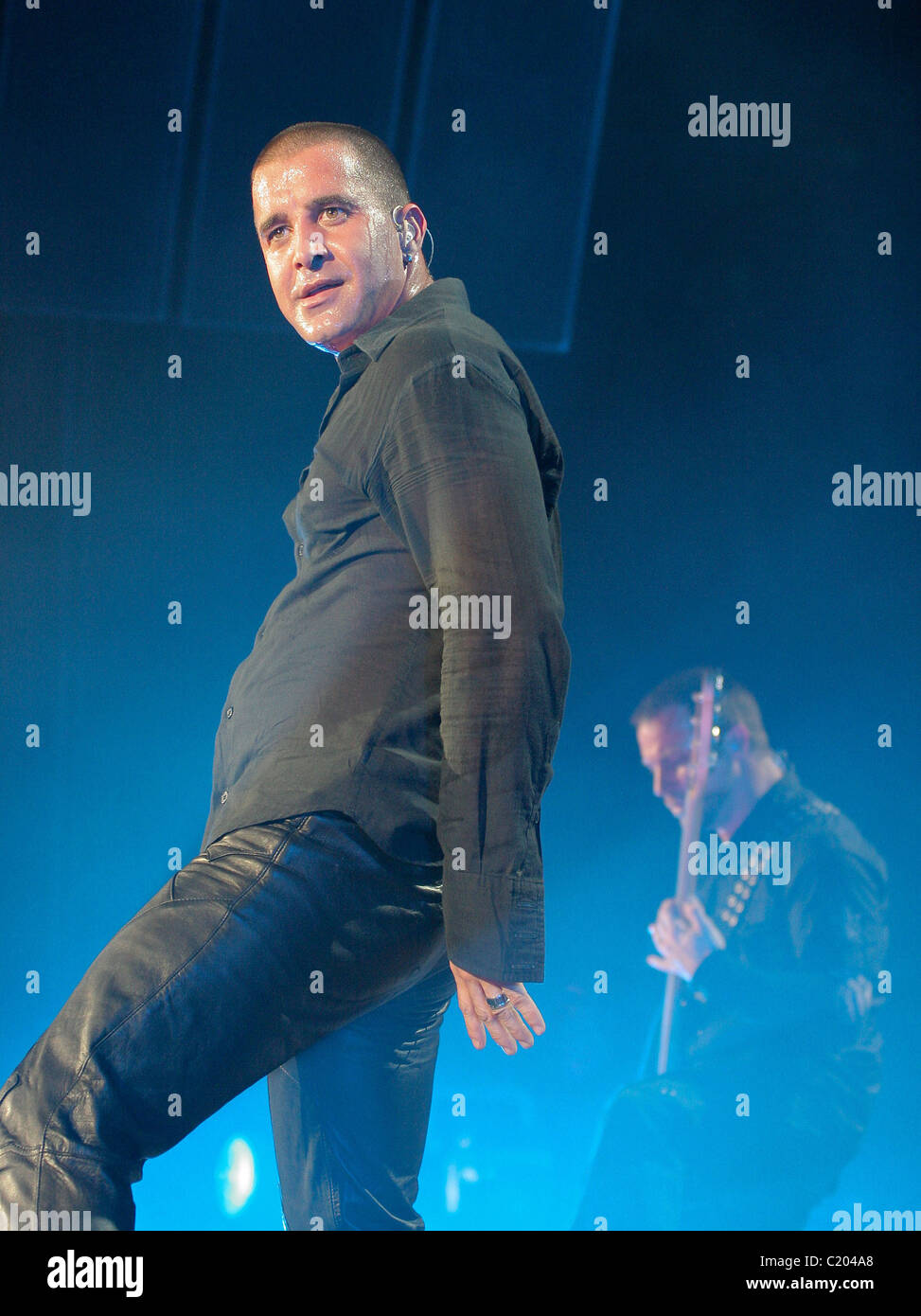 Scott Stapp lead singer of the band Creed performing at the Cruzan ...