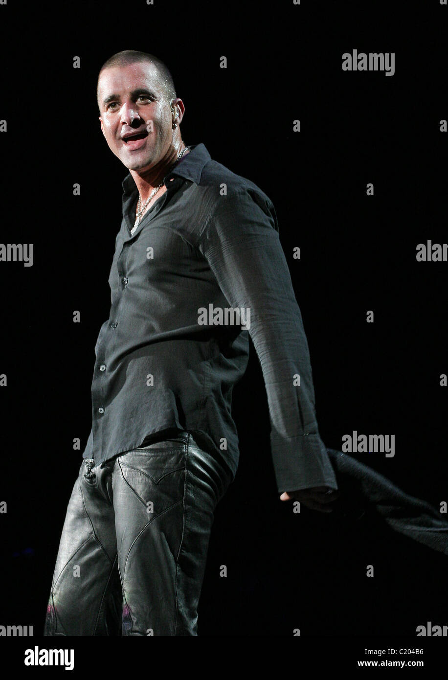 Scott Stapp lead singer of the band Creed performing at the Cruzan ...
