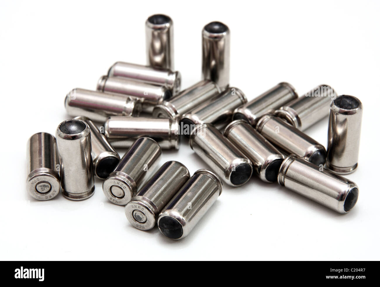 bullets on the white background Stock Photo - Alamy