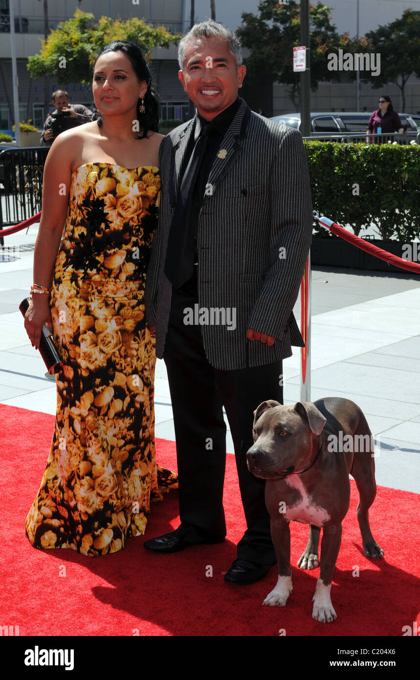Cesar Milan 61st Primetime Creative Arts Emmy Awards held at the Nokia ...