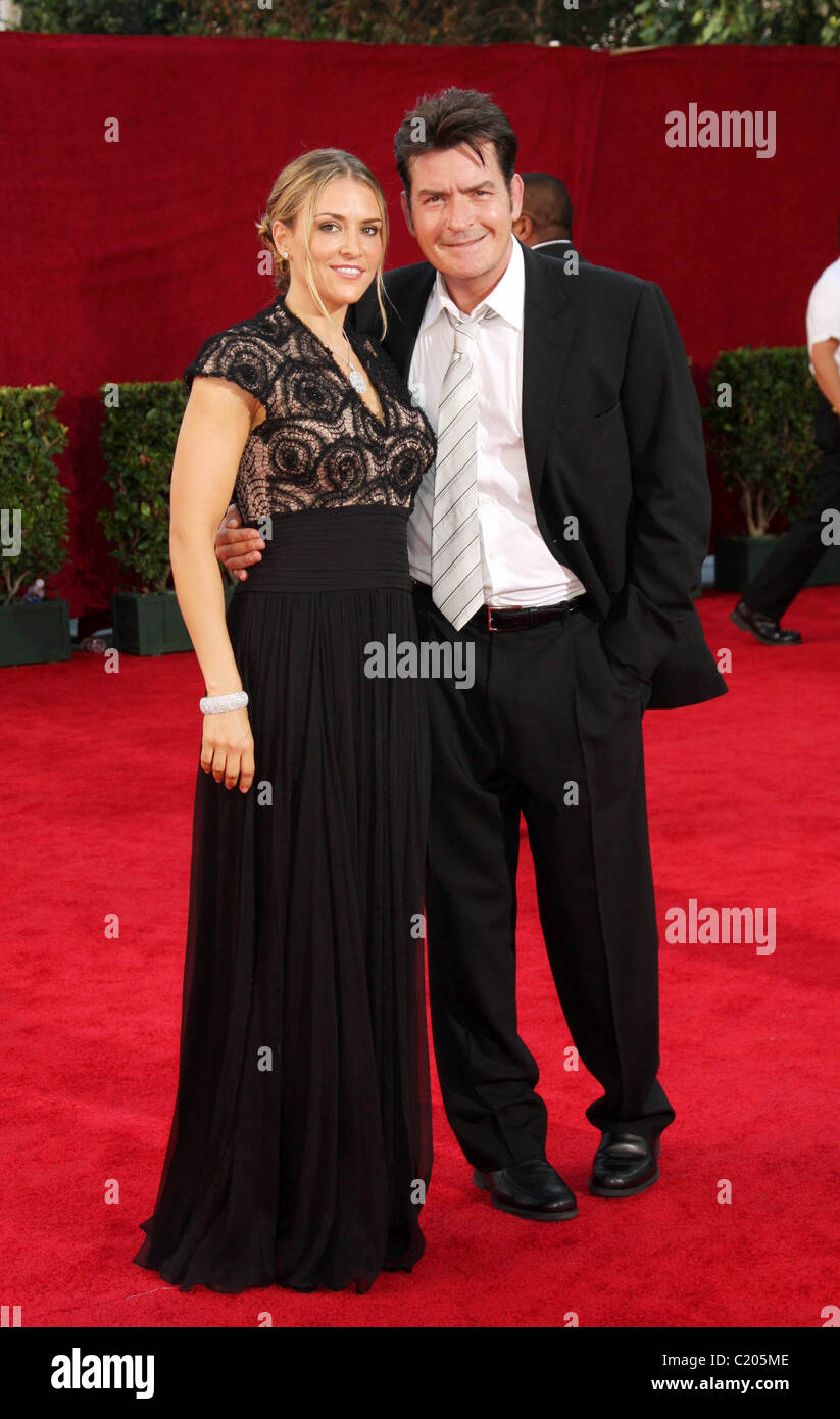 Brooke Allen and Charlie Sheen 61st Primetime Emmy Awards held at the ...