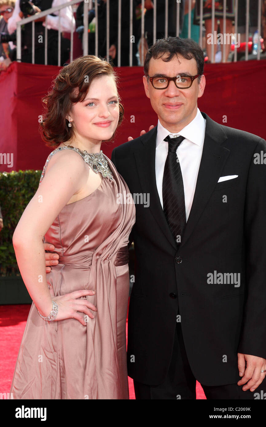 Elizabeth Moss and Fred Armisen 61st Primetime Emmy Awards held at the ...