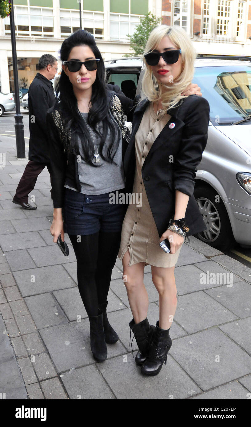 Jessica and Lisa Origliasso of The Veronicas outside the BBC Radio 1 ...