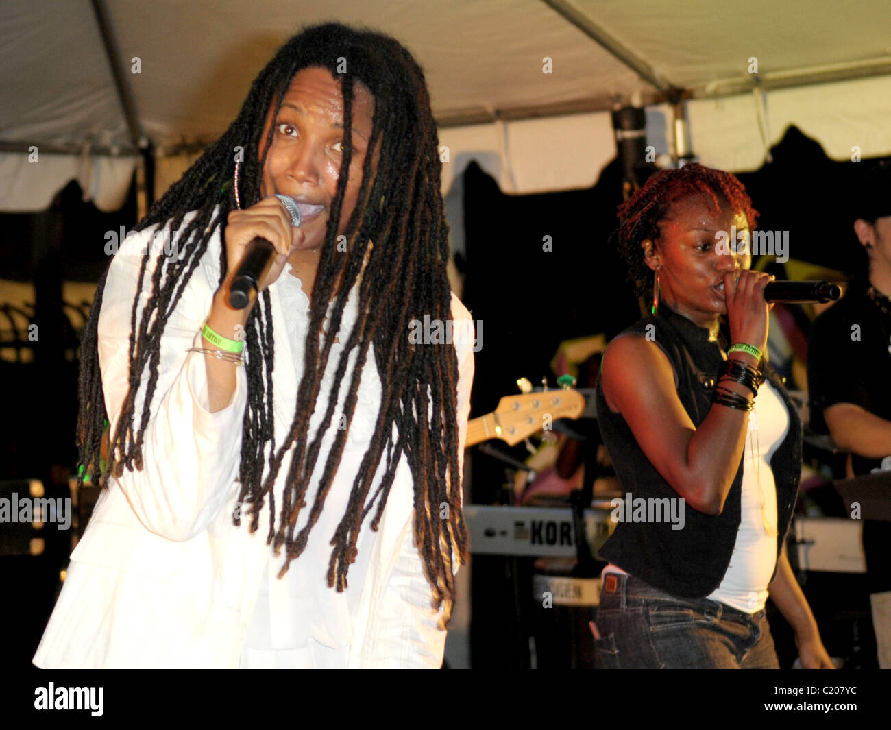 Esther Fortune and Danielle Pyton of Jahfe performs at the Future ...