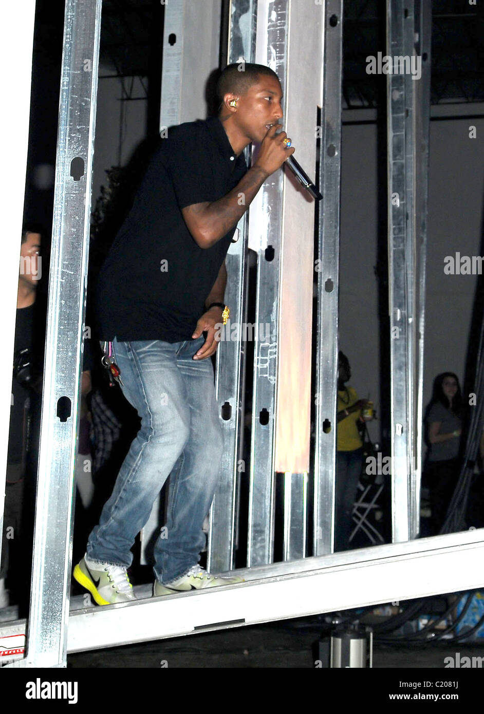 Pharrell Williams performs with his band the N.E.R.D at the Future ...