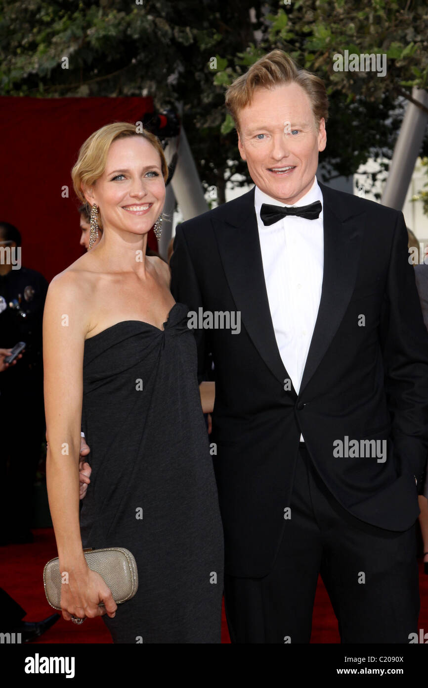 Conan O'Brien and and Elizabeth Ann Powel 61st Primetime Emmy Awards ...