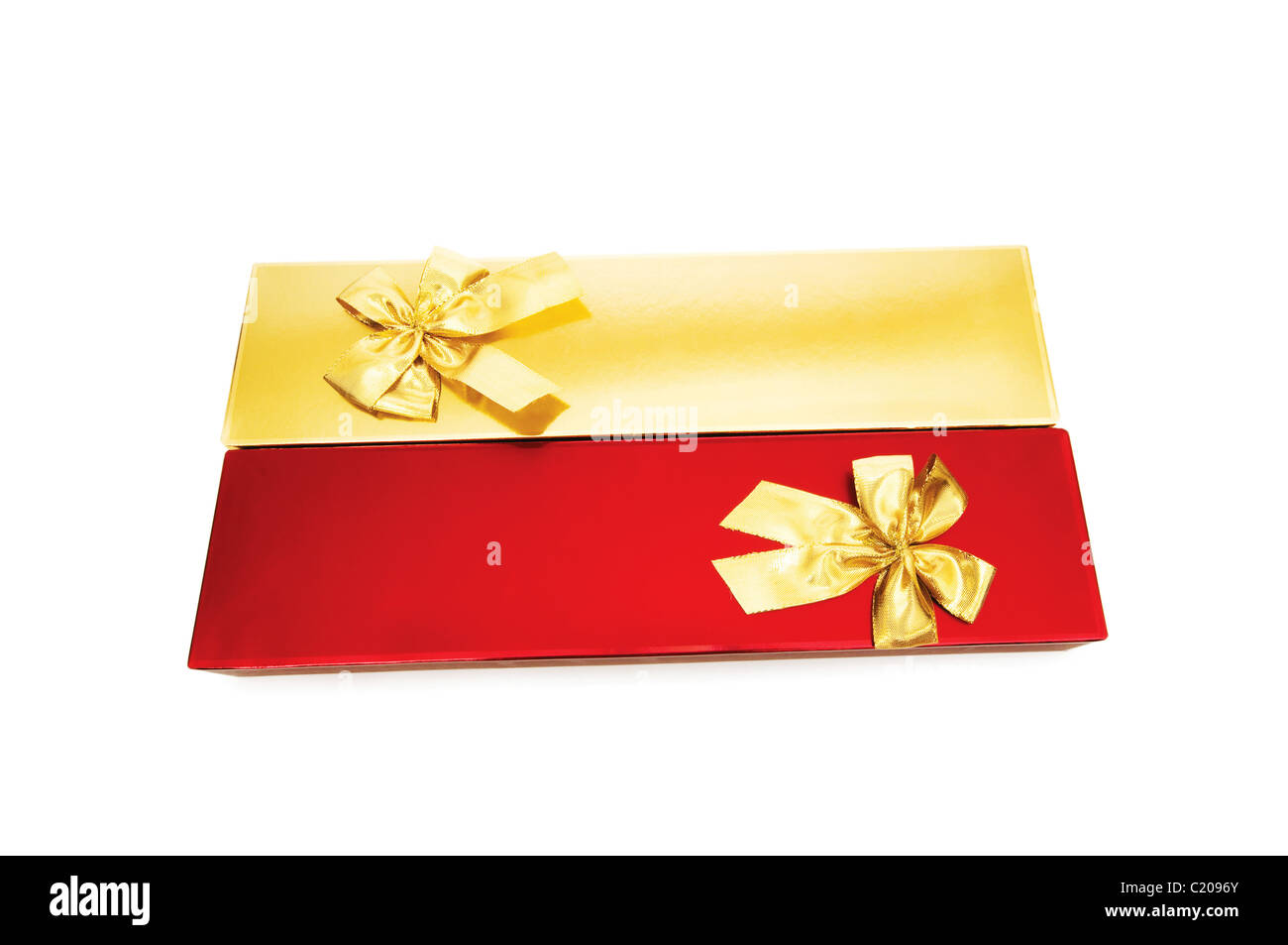 Two wrapping gift boxes Cut Out Stock Images & Pictures - Alamy