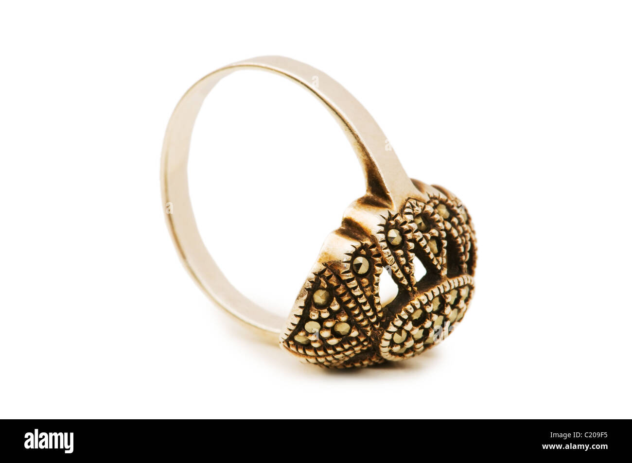 Silver ring isolated on the white background Stock Photo - Alamy