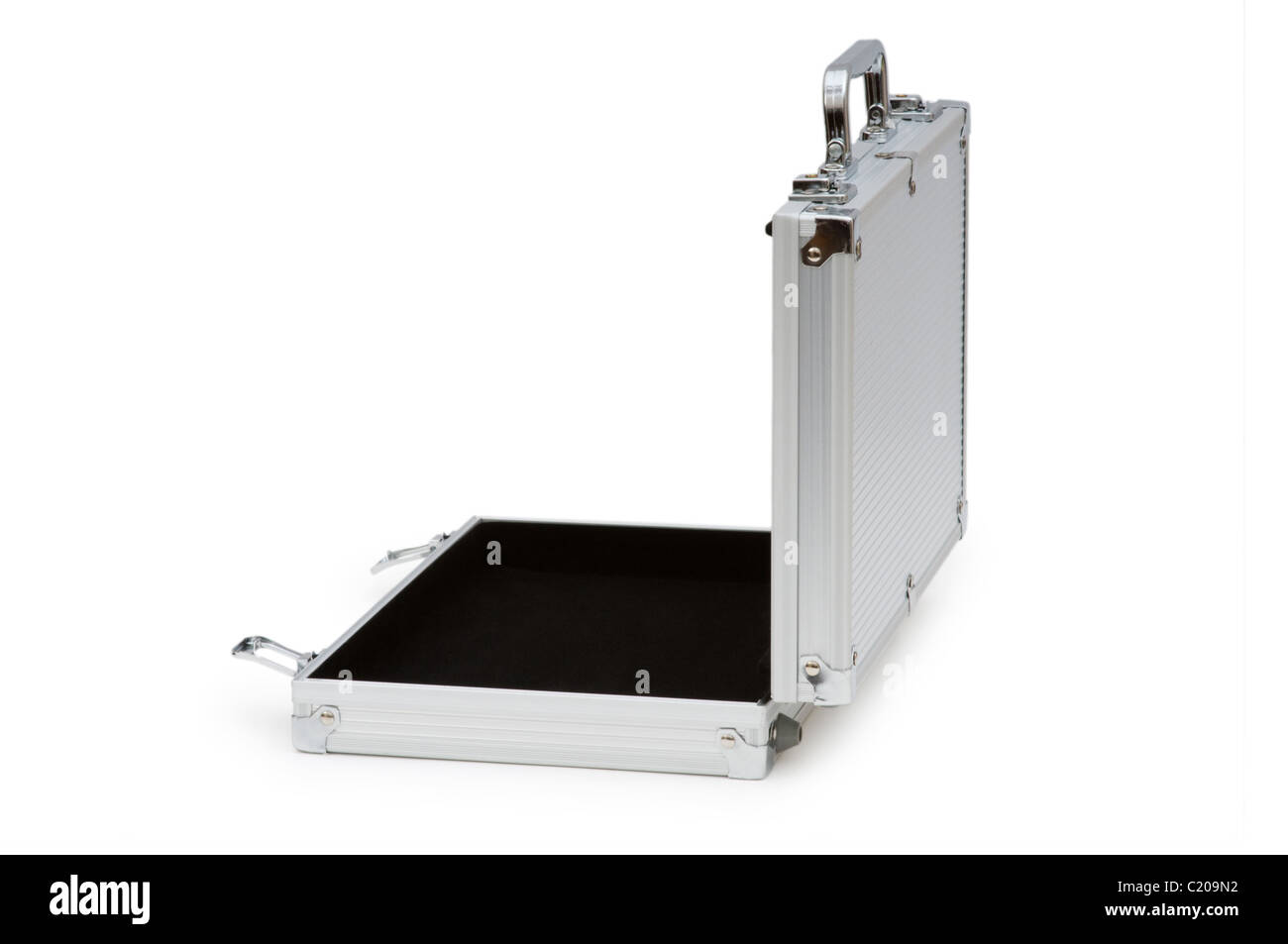 Metal case isolated on the white background Stock Photo - Alamy