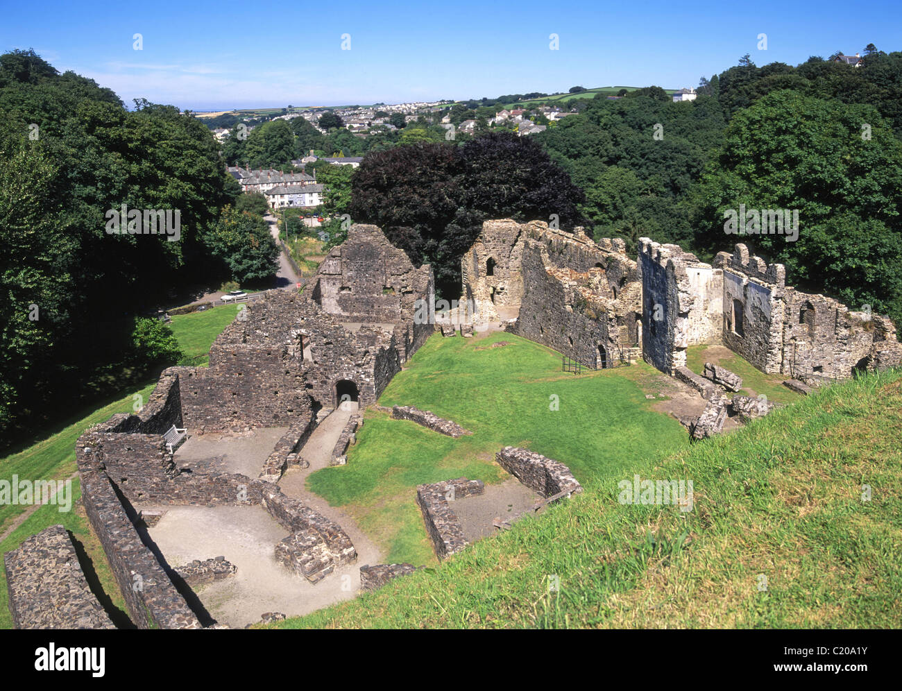 View from above English Heritage tourism attraction historical ...