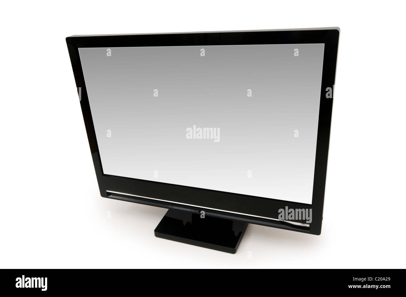 Black LCD monitor isolated on the white Stock Photo - Alamy