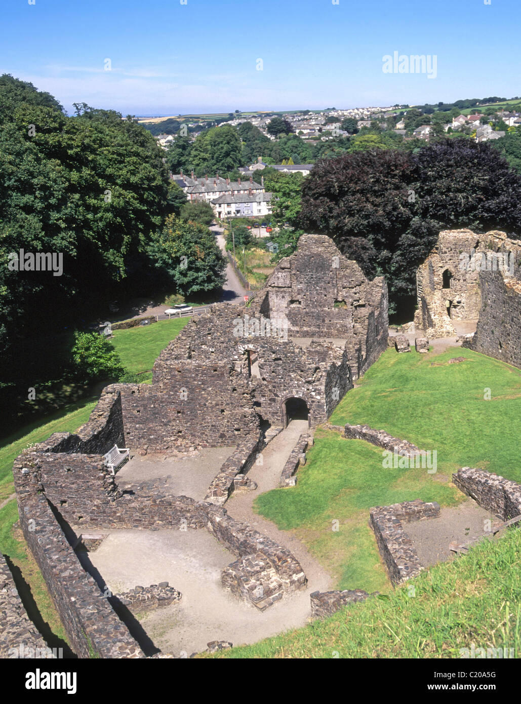 View from above English Heritage tourist attraction historical ...