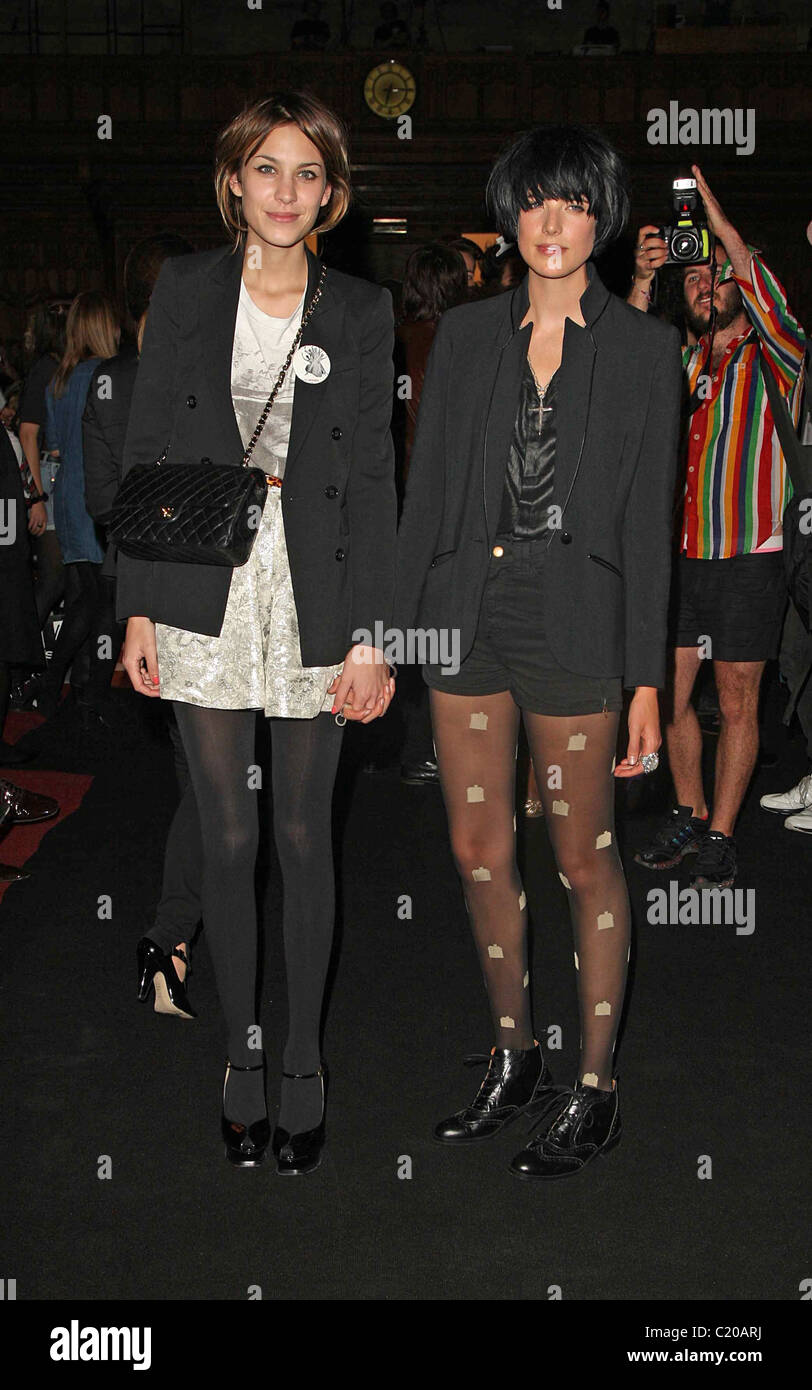 Alexa Chung and Agyness Deyn 25th Anniversary London Fashion Week ...