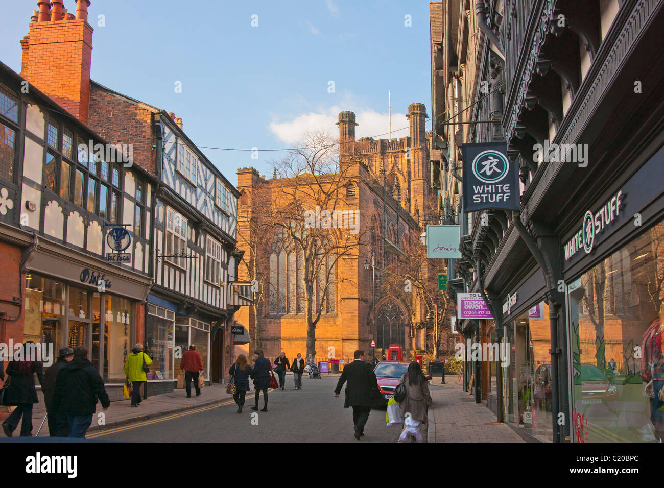 Chester city centre, cathedral. England, March, 2011 Stock Photo - Alamy