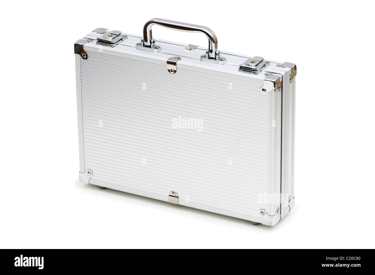 Metal case isolated on the white background Stock Photo - Alamy