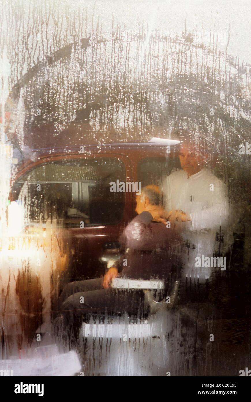 Typical French barber shop Stock Photo - Alamy