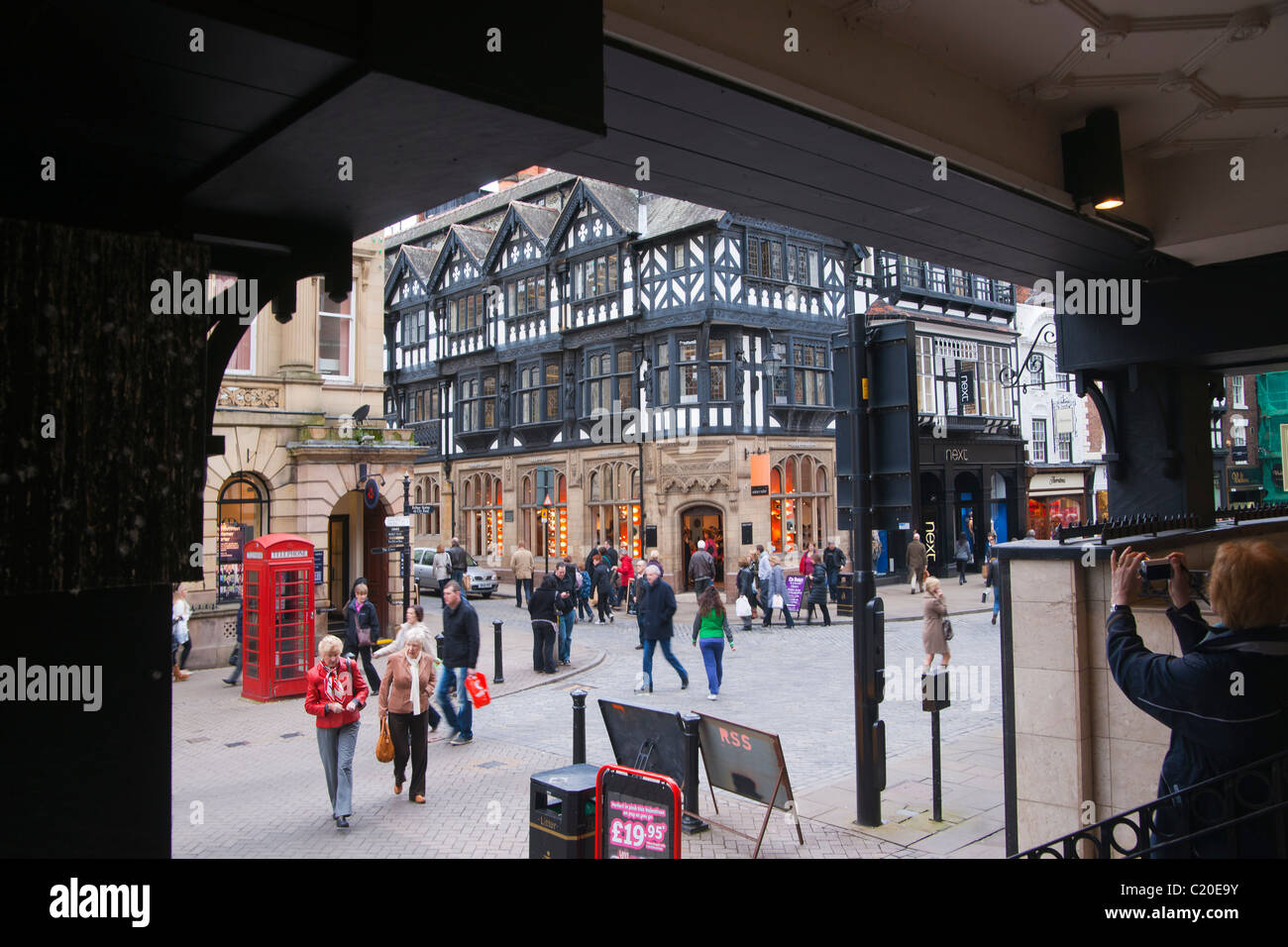 Chester city centre, rows arcade, England, March, 2011 Stock Photo - Alamy