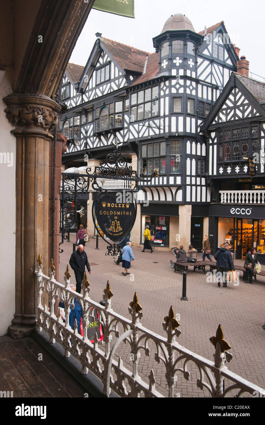 Chester city centre, rows arcade, England, March, 2011 Stock Photo - Alamy