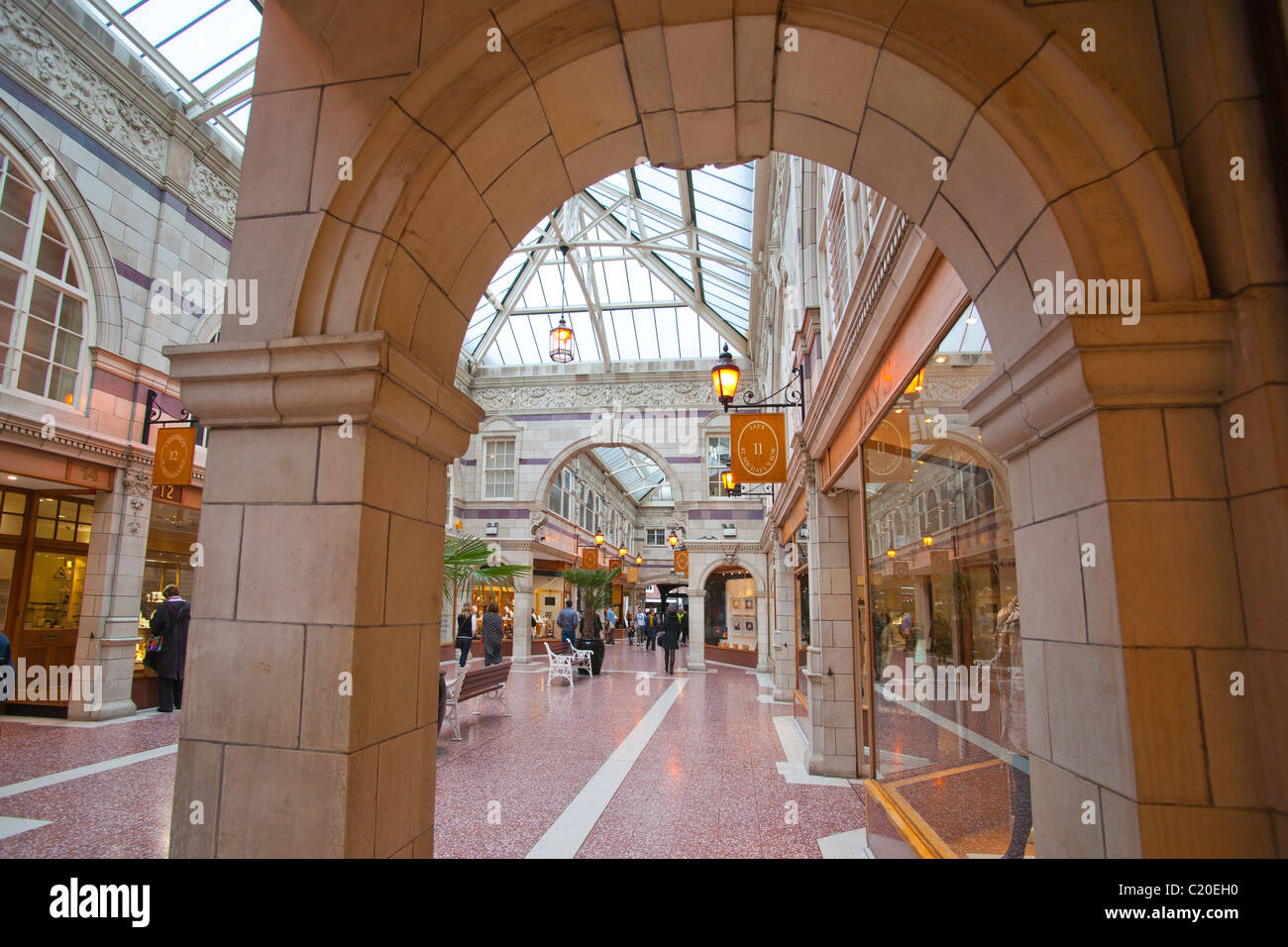 Chester city centre, Grosvenor Arcade, England, March, 2011 Stock Photo ...