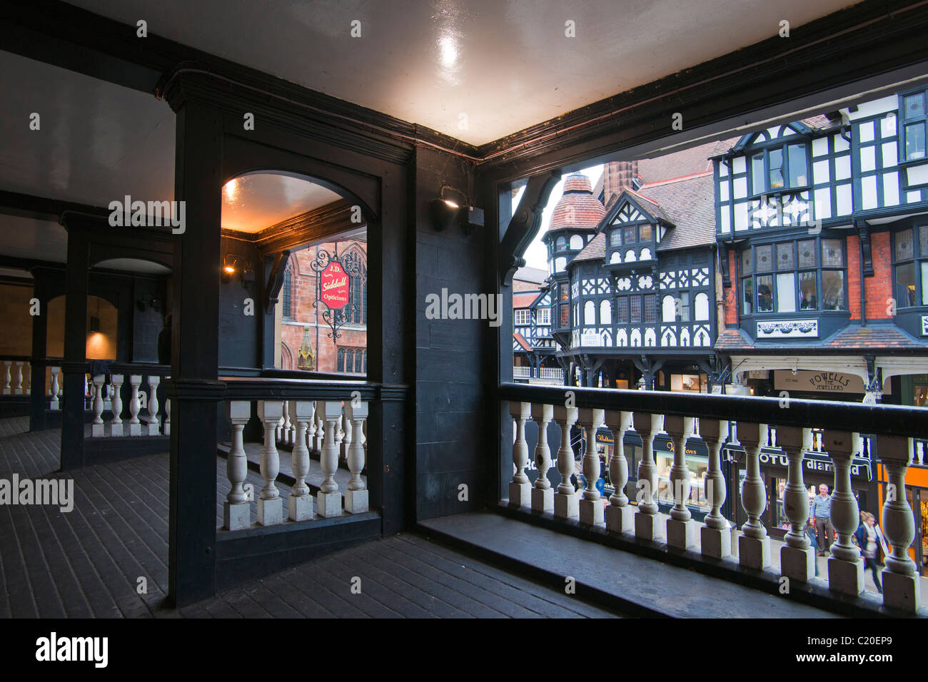 Chester city centre, rows arcade, England, March, 2011 Stock Photo - Alamy