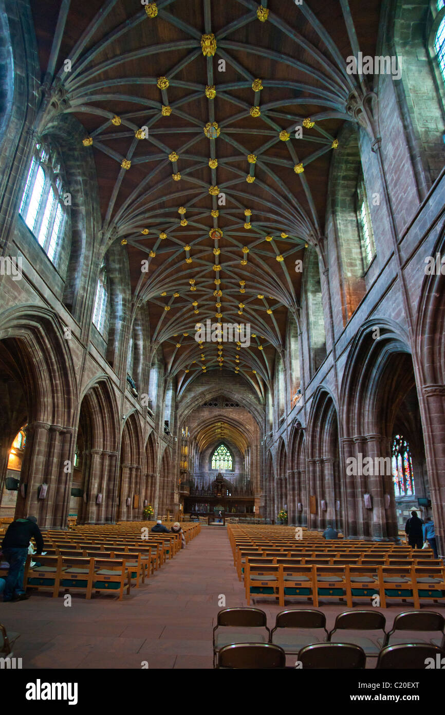 Chester cathedral, interior, city centre, England, March, 2011 Stock ...