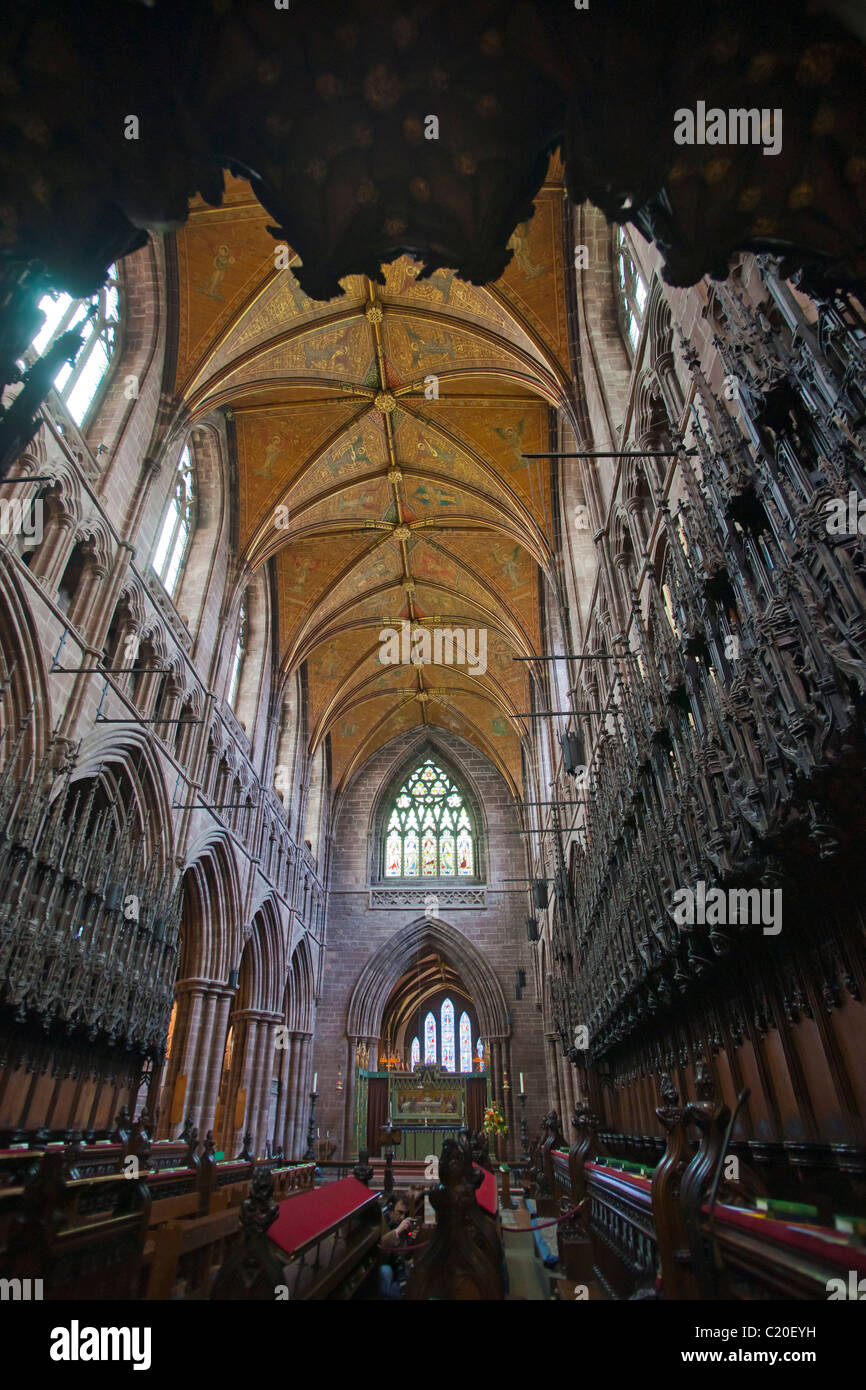 Chester cathedral, interior, city centre, England, March, 2011 Stock ...
