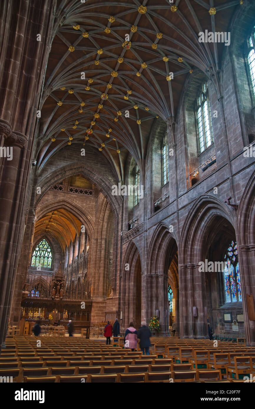 Chester cathedral, interior, city centre, England, March, 2011 Stock ...