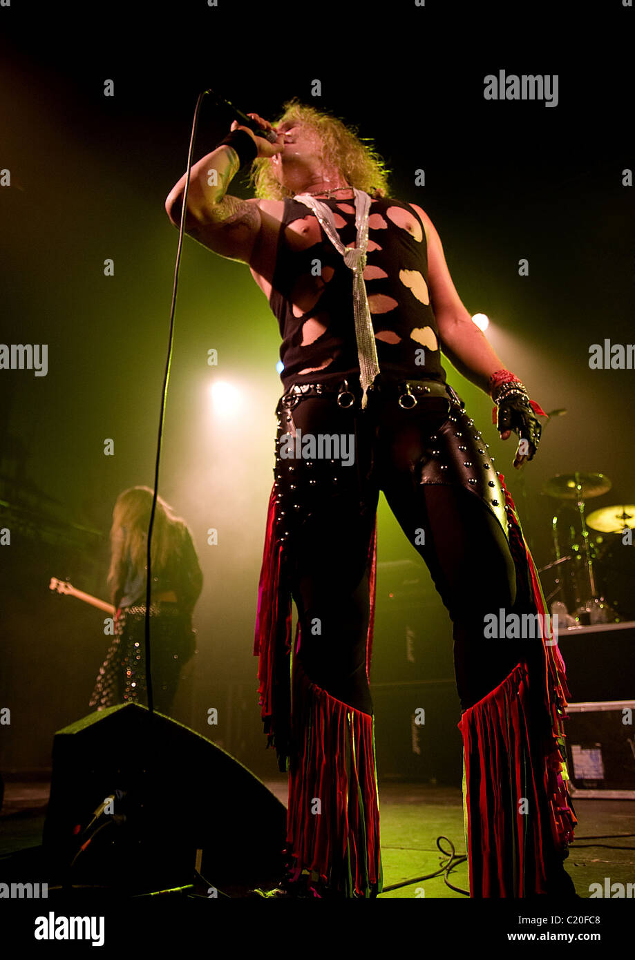 Michael Starr of Steel Panther performing at Manchester Academy on ...