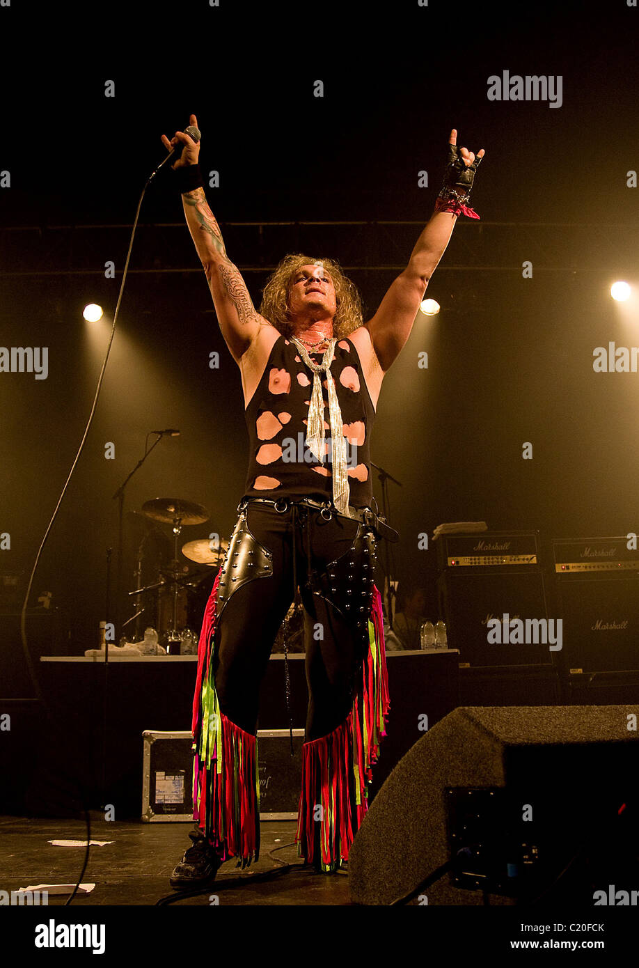 Michael Starr of Steel Panther performing at Manchester Academy on ...